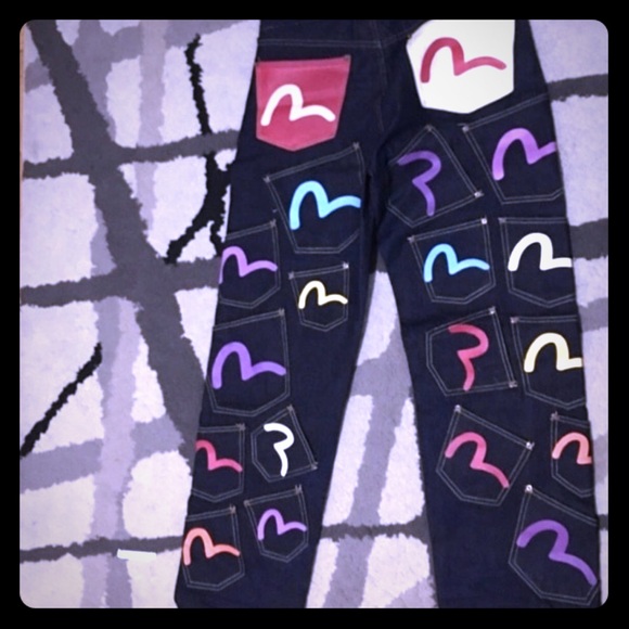 Evisu | Jeans | Vintage Antique Evisu Jeans Evisu Logos | Poshmark